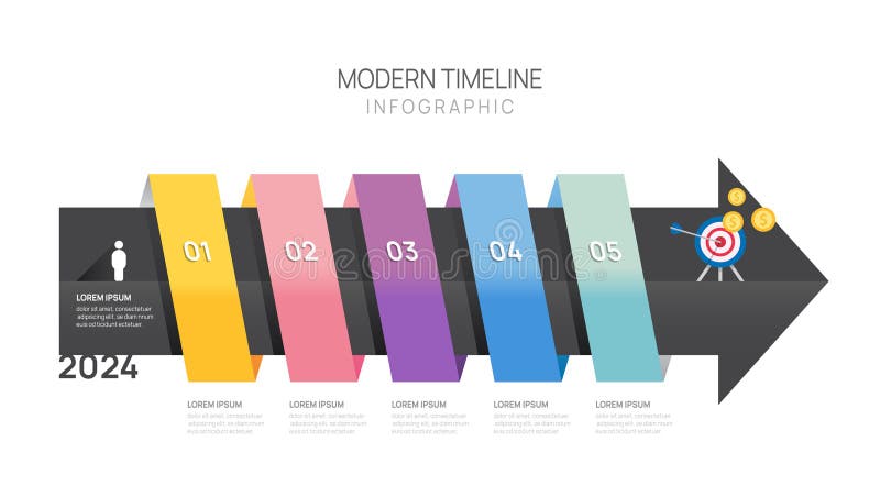 Business Infographic Arrow Timeline Vector Graphic Icon Business ...