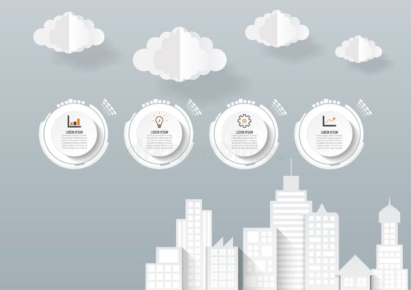 Business Infographic on Building Concept. Vector Elements Illustration ...