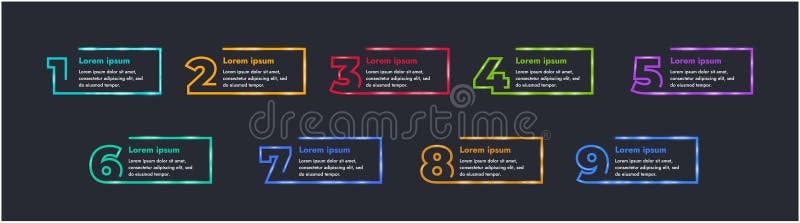 Business Infographic 9 Chart Stock Vector - Illustration of process ...