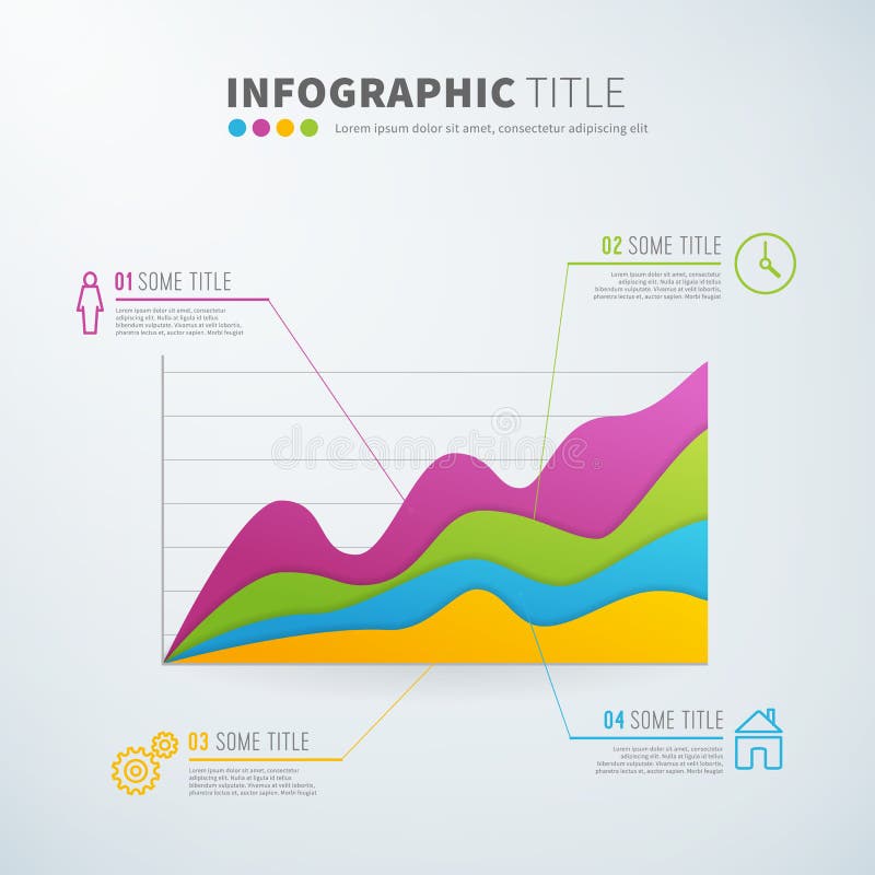 Business Infographic Chart Sales Statistics with Icons Stock Vector ...