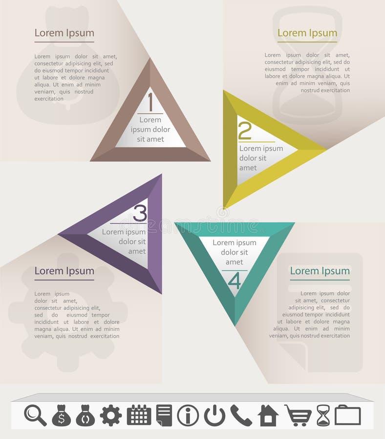 Business Infographic Chart Template with Set of Ic Stock Vector ...