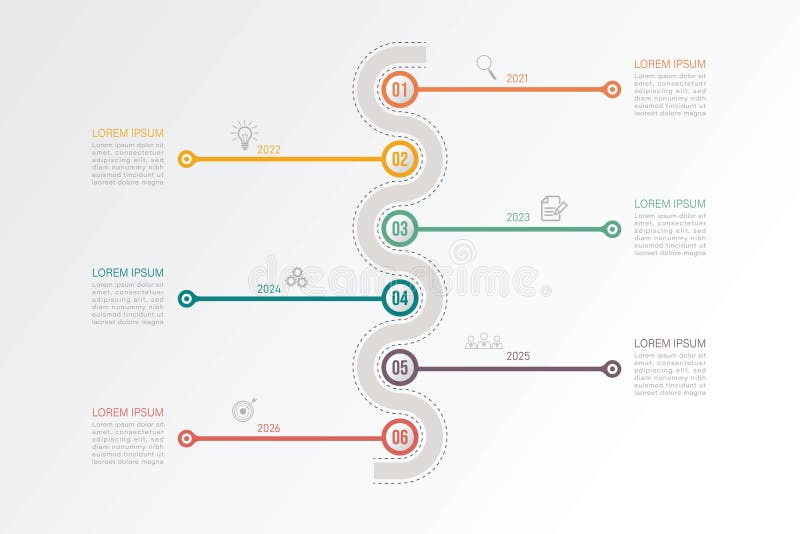 Business Infographic Circle Shape Six Option, Process or Step for ...