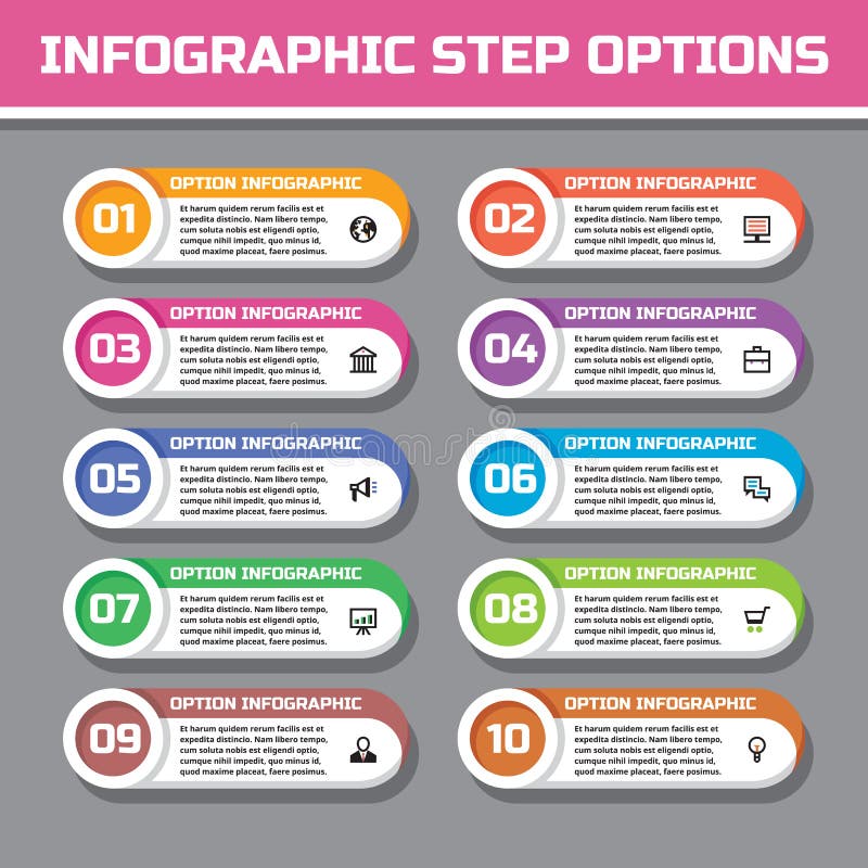 Business Infographic Concept - Horizontal Colored Banners - Vector ...