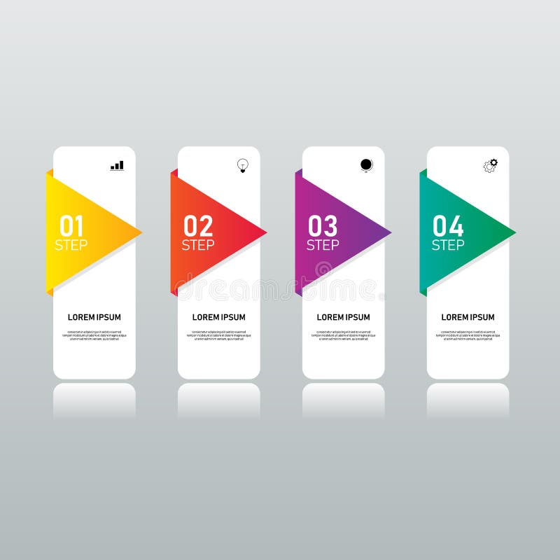 Business Infographic Design Element Template with 4 Options Stock ...