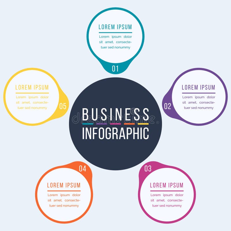 Business Infographic Design 5 Options Information Stock Vector ...