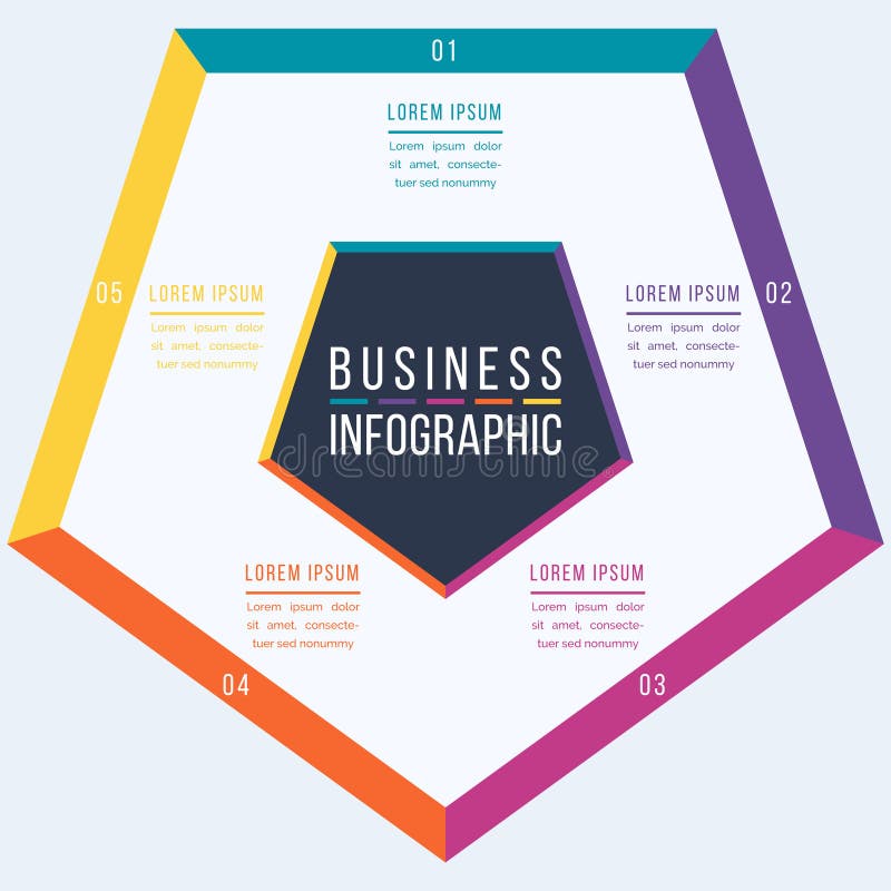 Business Infographic Design 6 Options, Objects, Elements or Steps ...