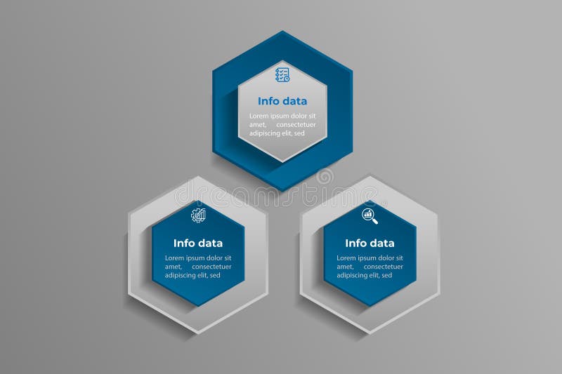 Business Infographic Design with Polygon Shapes. Stock Illustration ...