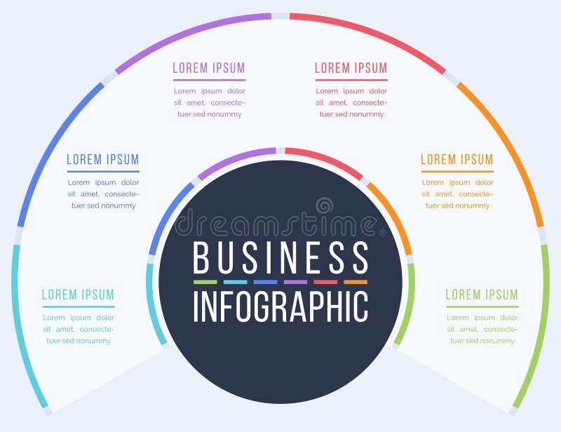 Business Infographic Design 6 Steps Stock Vector - Illustration of plan ...