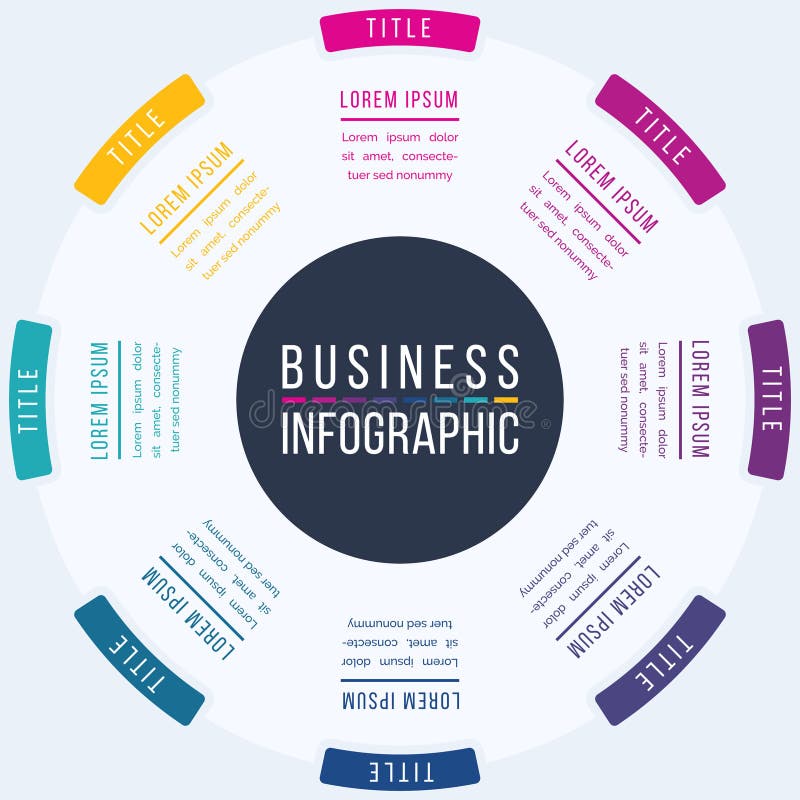 Business Infographic Design 8 Steps, Objects, Elements or Options ...