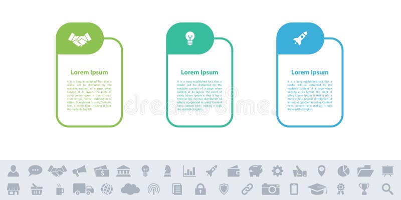 Business Infographic Design Template - 3 Steps Stock Vector ...