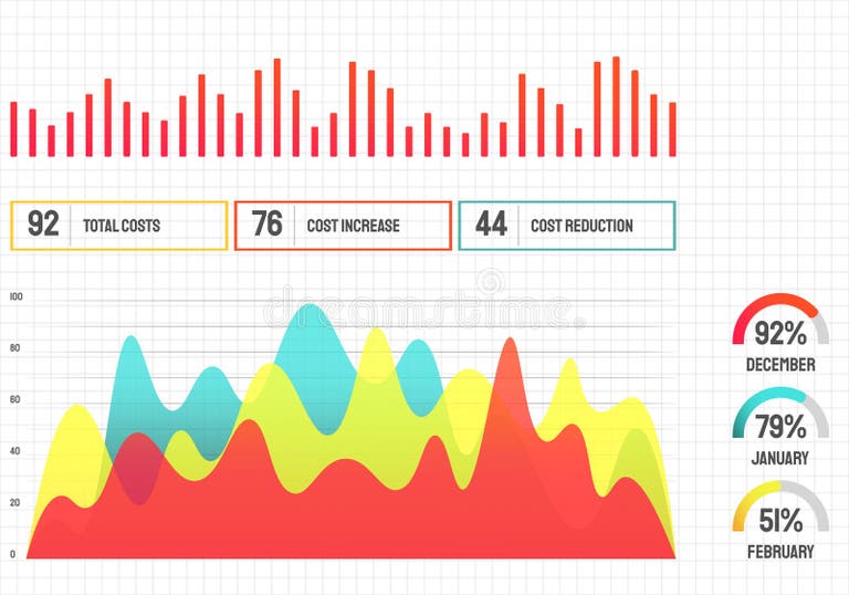 Business Infographic, Dynamics, Diagrams, Parabolas, Geometric Shapes ...