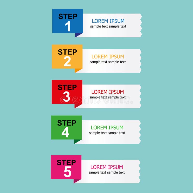 Business Infographic Element with 5 Options, Steps, Number Vector ...