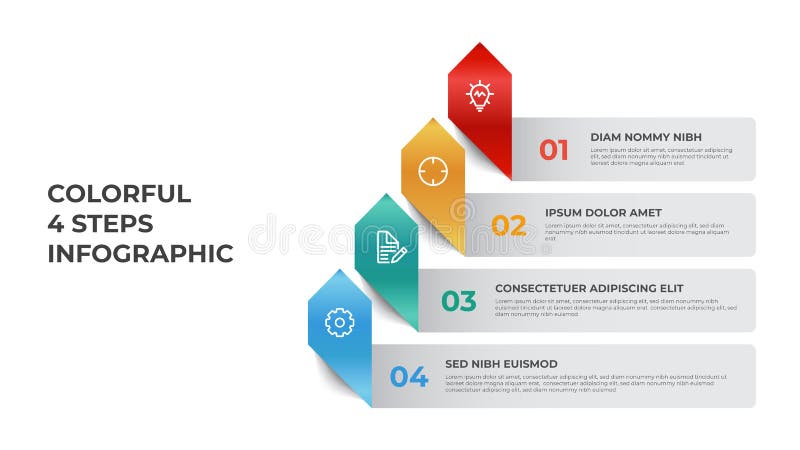 Business Infographic Element Template Vector with 3 Points of Steps ...