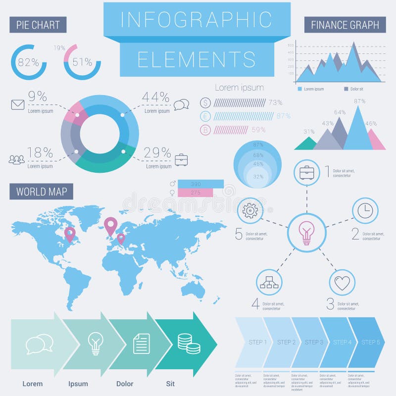 Business Infographic Elements Stock Vector - Illustration of analyzing ...