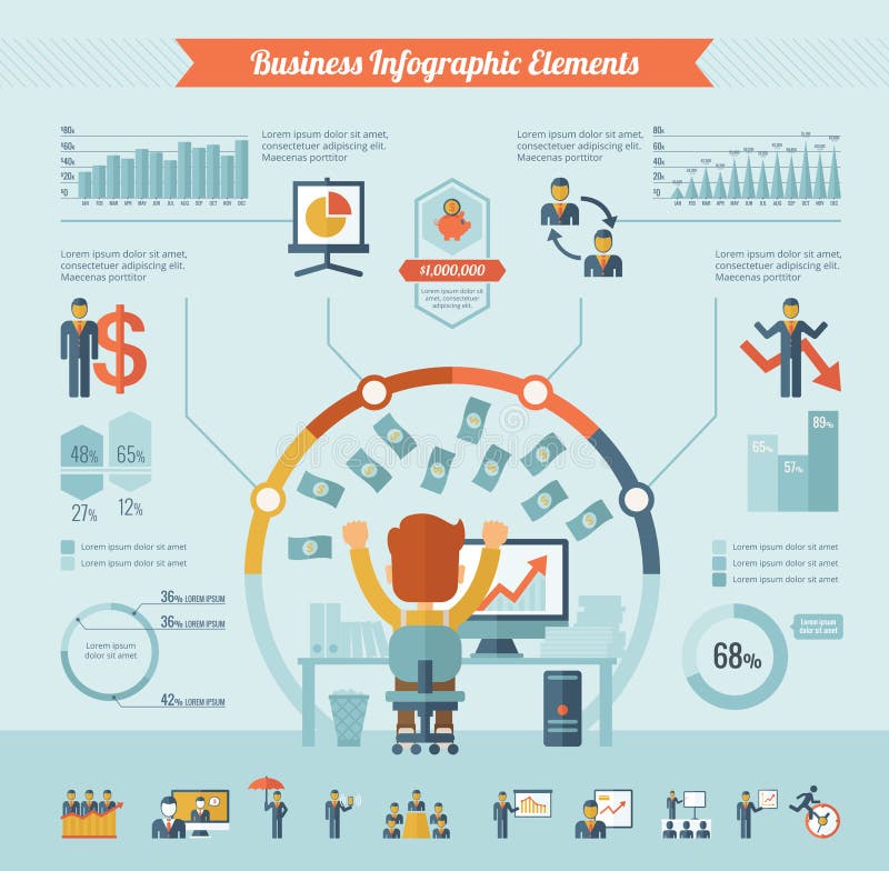 Business Board Game Concept Infographic Step To Successful. Stock ...