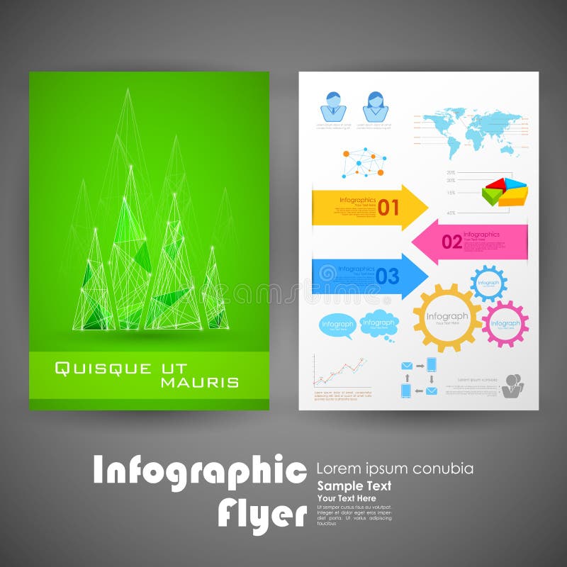 Infographic Flyer and Brochure Elements for Business Data Visualization ...
