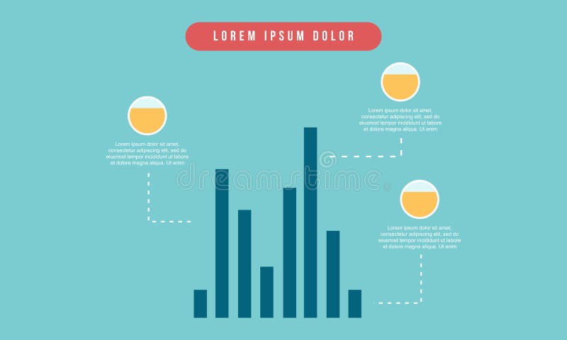 Business Infographic with Graph Style Stock Vector - Illustration of ...