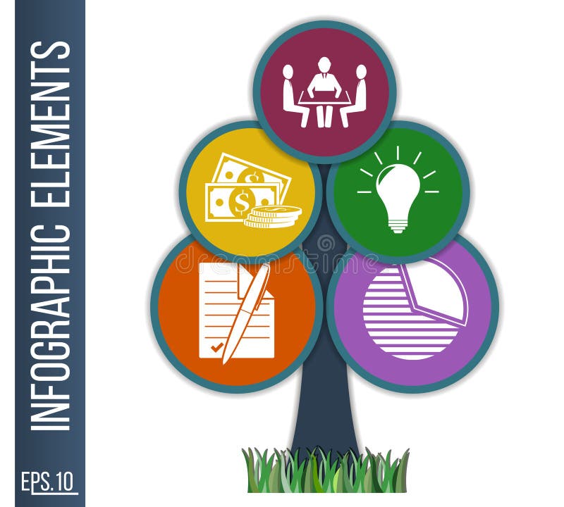 Infographic Illustration with Integrated Icons for Various Types of ... Infographic Illustration with Integrated Icons for Various Types of ...