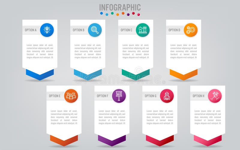 Business Infographic Labels Template with 8 Options.Creative Concept ...
