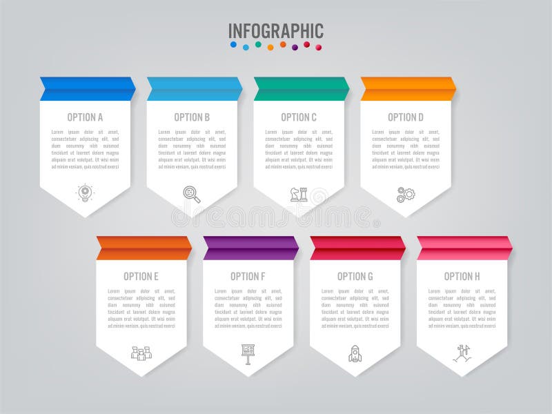 Business Infographic Labels Template with 8 Options.Creative Concept ...
