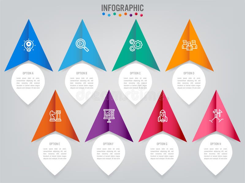 Business Infographic Labels Template with Options. Creative Template ...