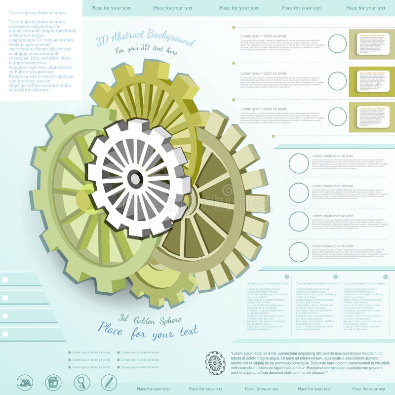 Business Infographic with Mechanic Style Stock Vector - Illustration of ...