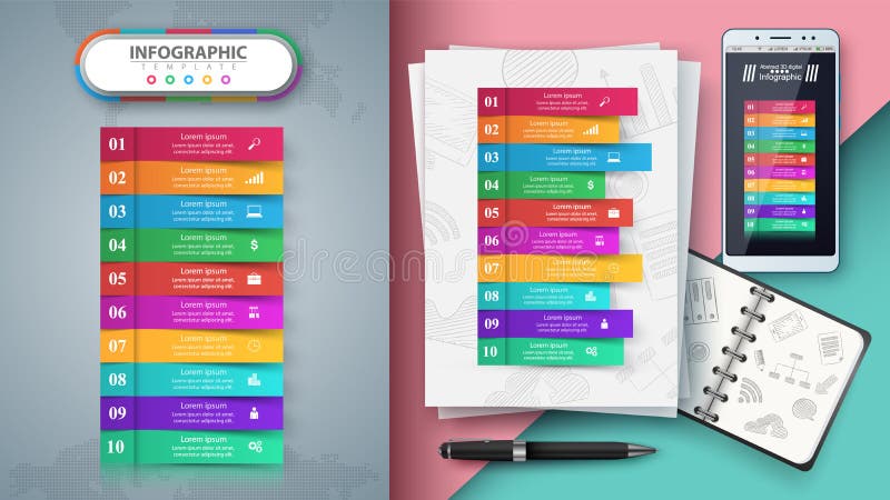 Business Infographic. Mockup for Your Idea Stock Vector - Illustration ...