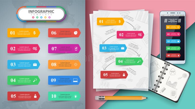 Business Infographic. Mockup for Your Idea Stock Vector - Illustration ...