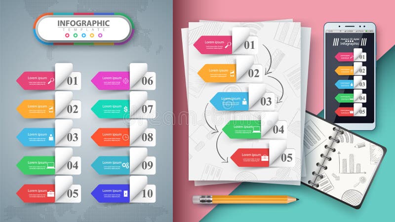 Business Infographic. Mockup for Your Idea Stock Vector - Illustration ...