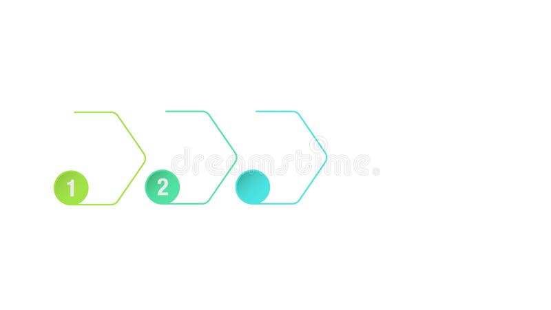 Business Infographic with Multicolor Triangle. Animation Visualization ...