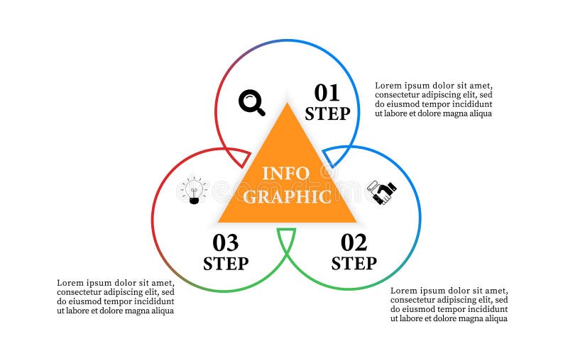 Line Circle Vector Design Template Flow Chart Graphic. Planning Design Presentation Business ...