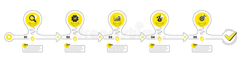 Business Infographic 5 Steps Timeline. Workflow Process with Research ...