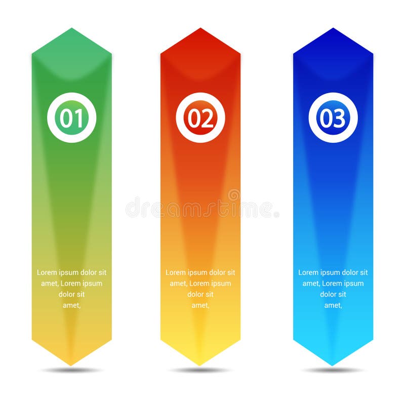 Business Infographic Template with 3 Arrows. Can Be Used for Diagram ...