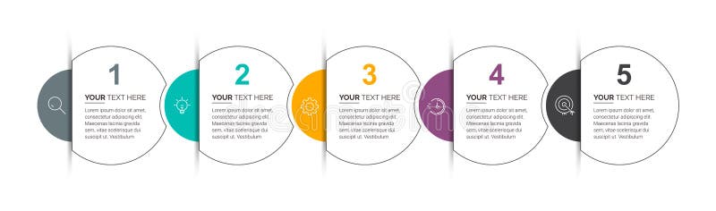 Business Infographic Template. Business Concept with 5 Options Stock ...