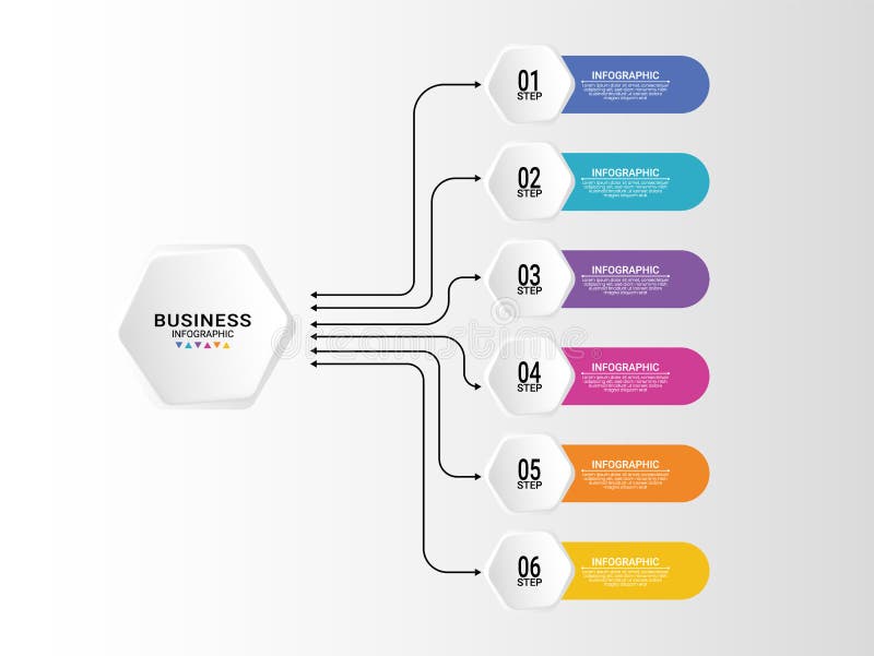 Business Infographic Template with Diagonal Shape Element Stock Vector ...
