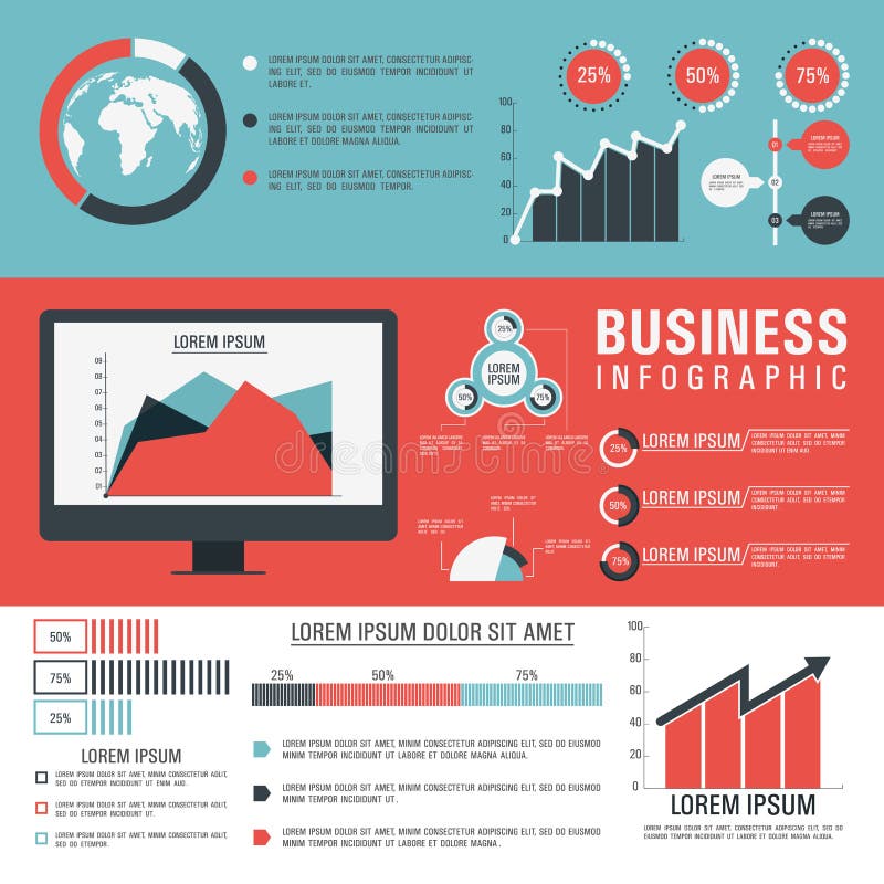 Business Infographic Template Layout. Stock Illustration - Illustration ...