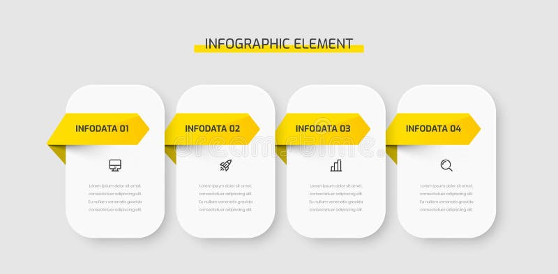 Business Infographic Template Presentation Rounded Rectangle Label with ...