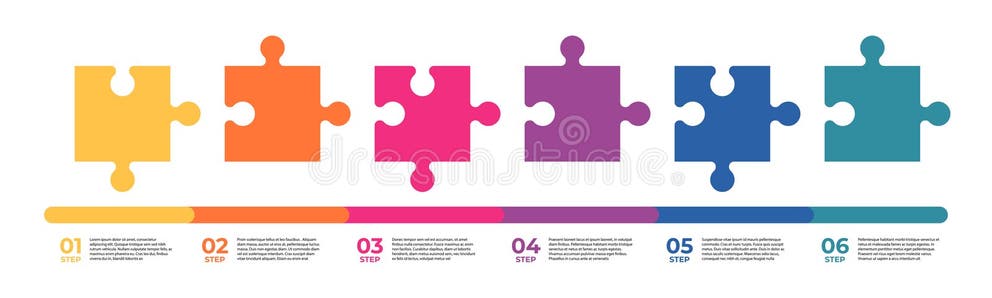Business Infographic Template with Puzzle Pieces. Timeline Concept for ...