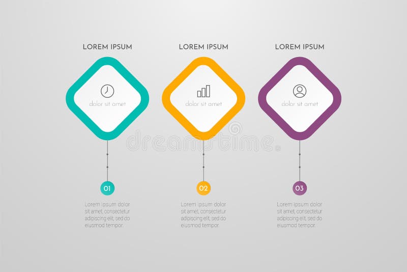 Business Infographic Template with 3 Steps or Processes Elements. Stock ...