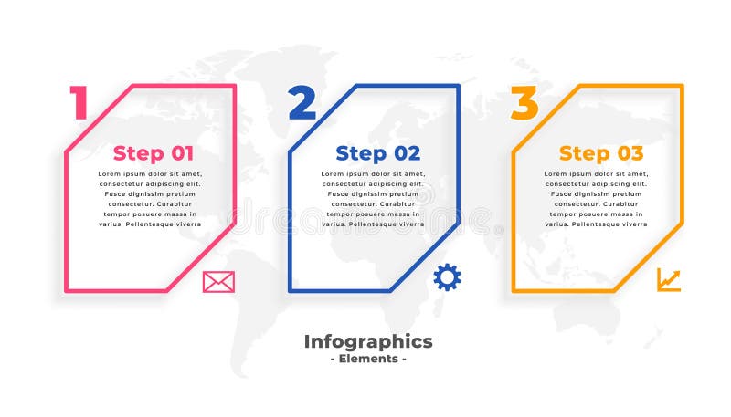Business Infographic Template with Three Steps Stock Vector ...