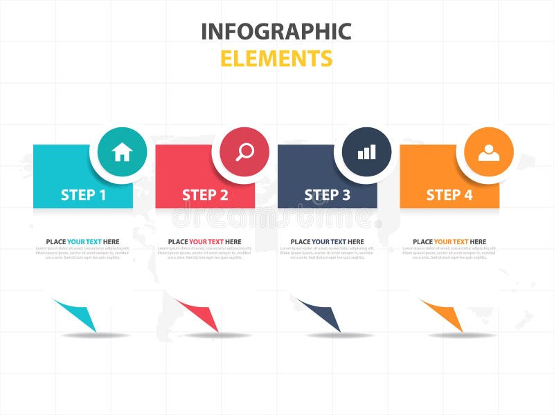 Business Infographic Timeline Process Template, Colorful Banner Text ...