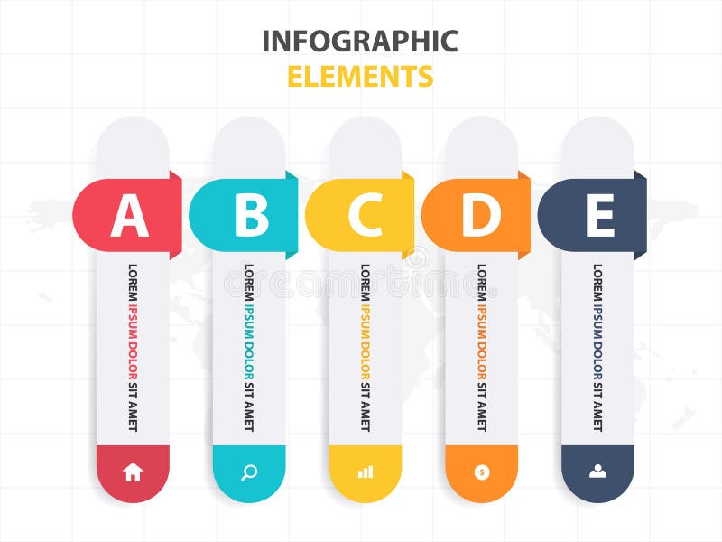 Business Infographic Timeline Process Template, Colorful Banner Text ...