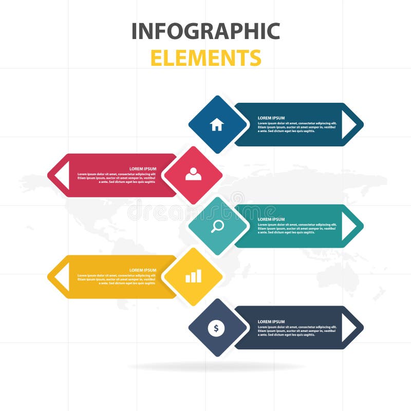 Business Infographic Timeline Process Template, Colorful Banner Text ...
