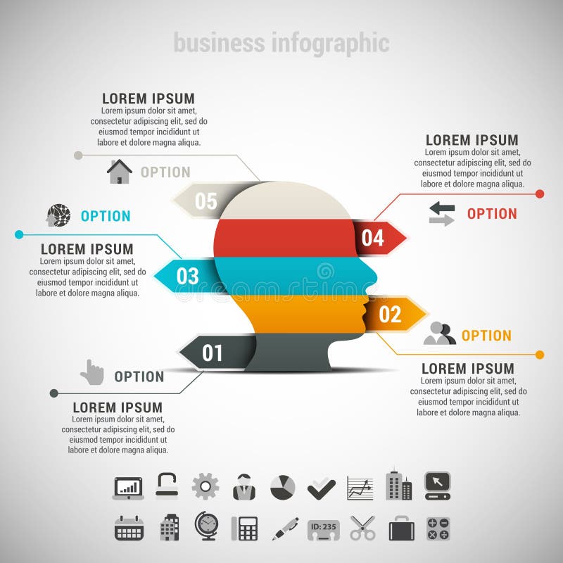 Business Infographic stock vector. Illustration of blue - 51551240