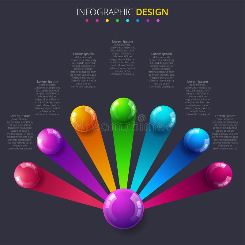 Modern Infographics Options Banner with Colorful Spheres Stock Vector - Illustration of circle ...