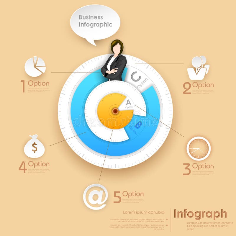 Business Infographics Chart Stock Vector - Illustration of corporate ...
