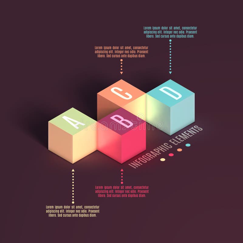 Business Infographics cube stock vector. Illustration of info - 49719639