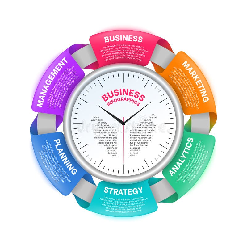 Time Management Infographics Stock Vector - Illustration of information ...