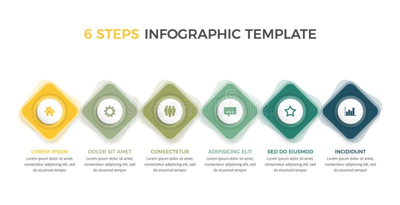 Business Infographics - 6 Elements Stock Vector - Illustration of chart ...