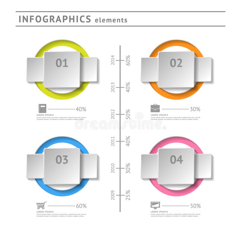 Business Infographics Elements. Modern Design Temp Stock Vector ...